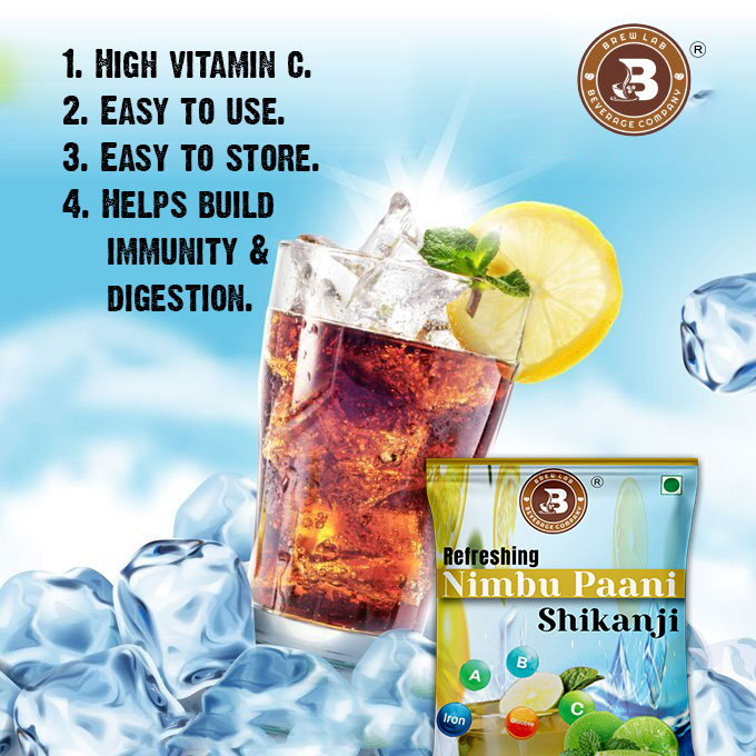 Brew Lab Refreshing Nimbu Pani Shikanji | Nimbu Pani Masala | Instant ...