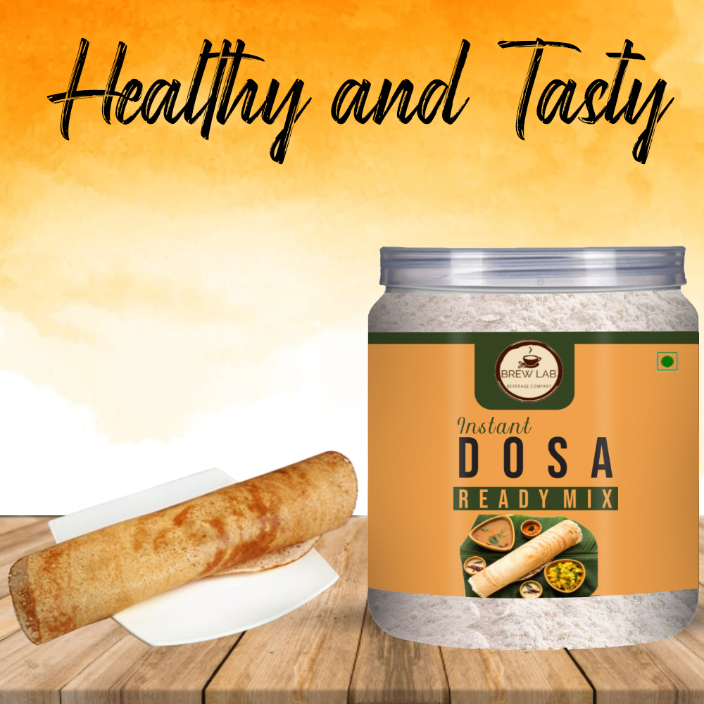 Brew Lab Ready to Eat Instant Dosa Mix |Pure Veg |South Indian Breakfast|Healthy & Tasty 250 g