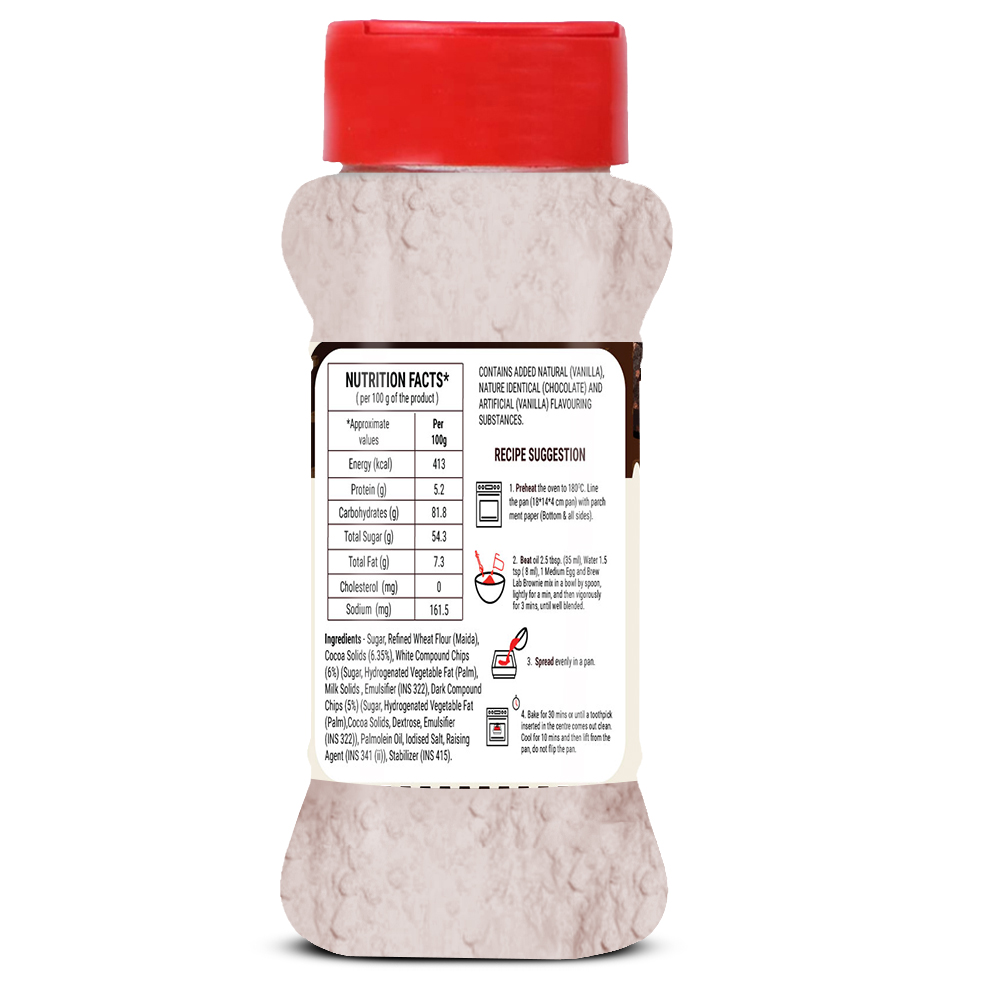 Brew Lab Brownie Mix | double Choco Chip Brownie Mix | (75gm)