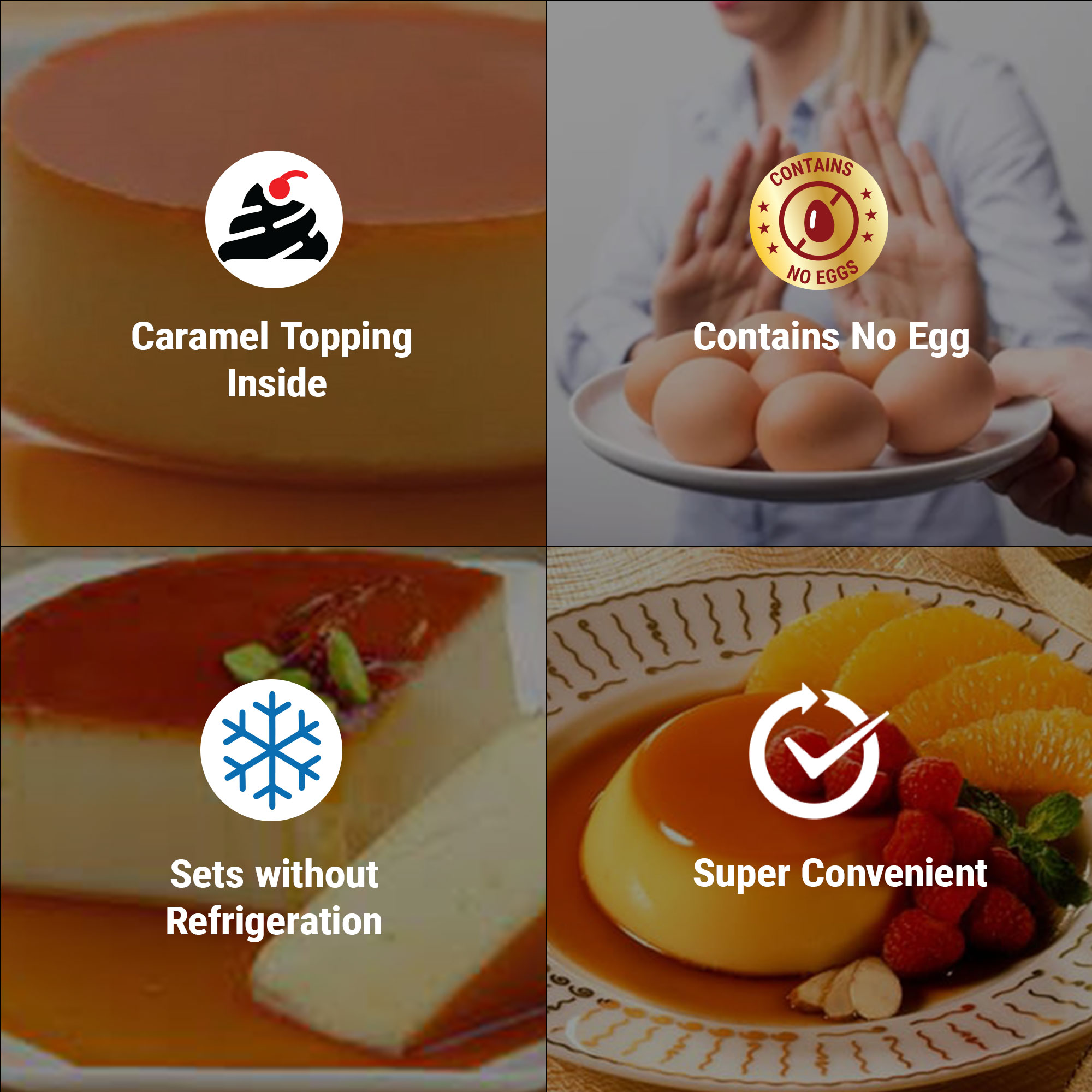 Brew Lab Eggless Caramel Custard Mix | Dessert Mix With Caramel Topping ...