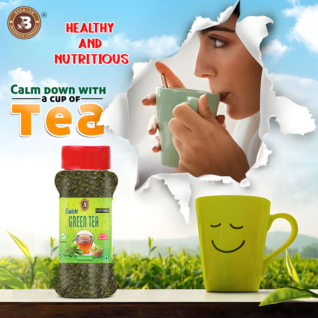 Brew Lab Elaichi Green Tea Leaves | 0% Bitterness Real Herbs | Real ...