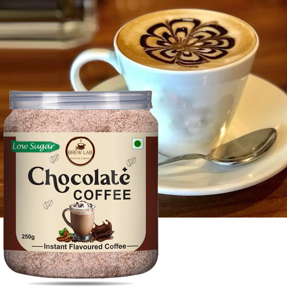 Brew Lab instant Chocolate Coffee Premix with Low Sugar| 3 Steps ...