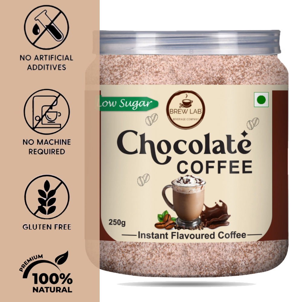 Brew Lab instant Chocolate Coffee Premix with Low Sugar| 3 Steps ...