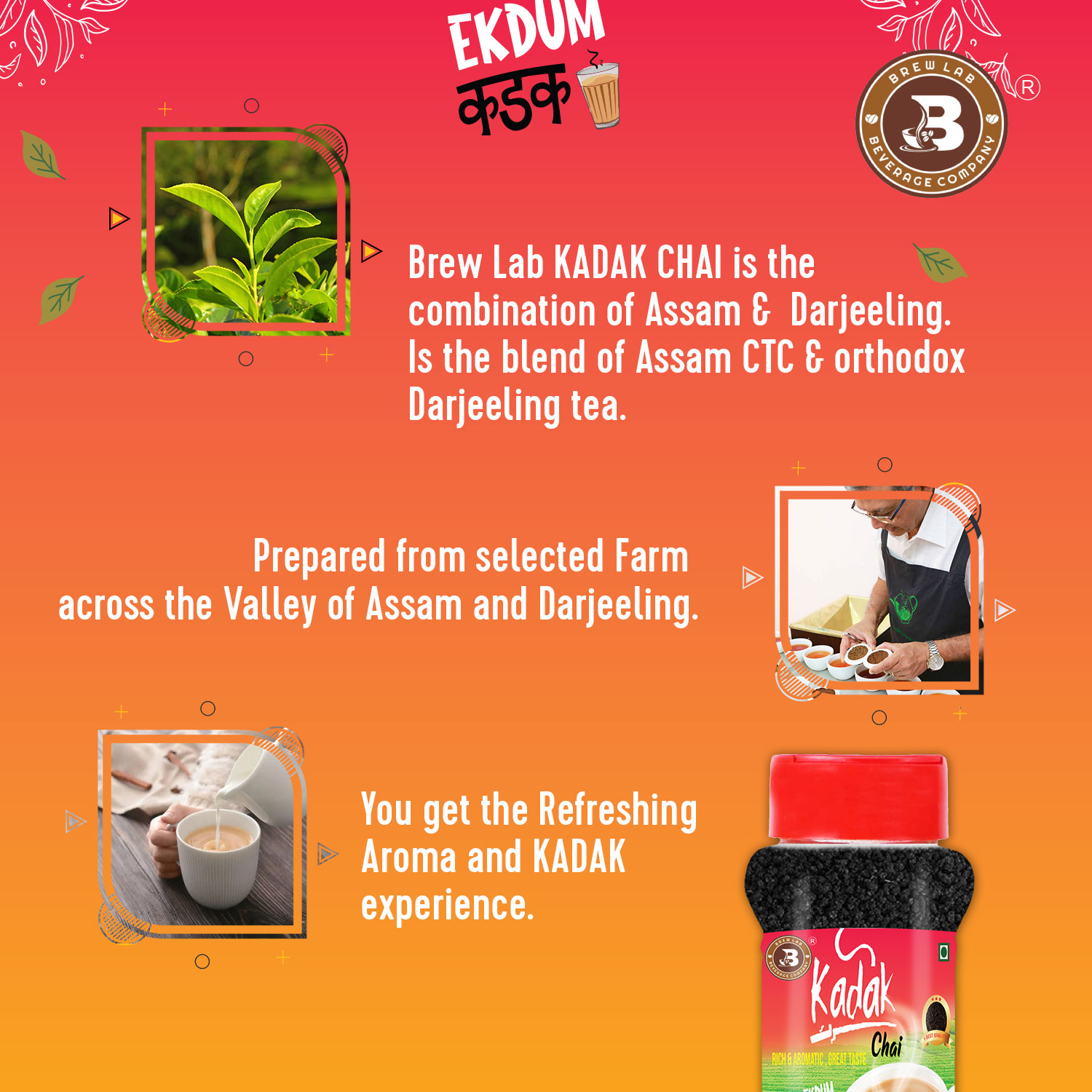 Brew Lab Kadak Chai Masala | Rich & Aromatic Great Taste | Goodness of ...