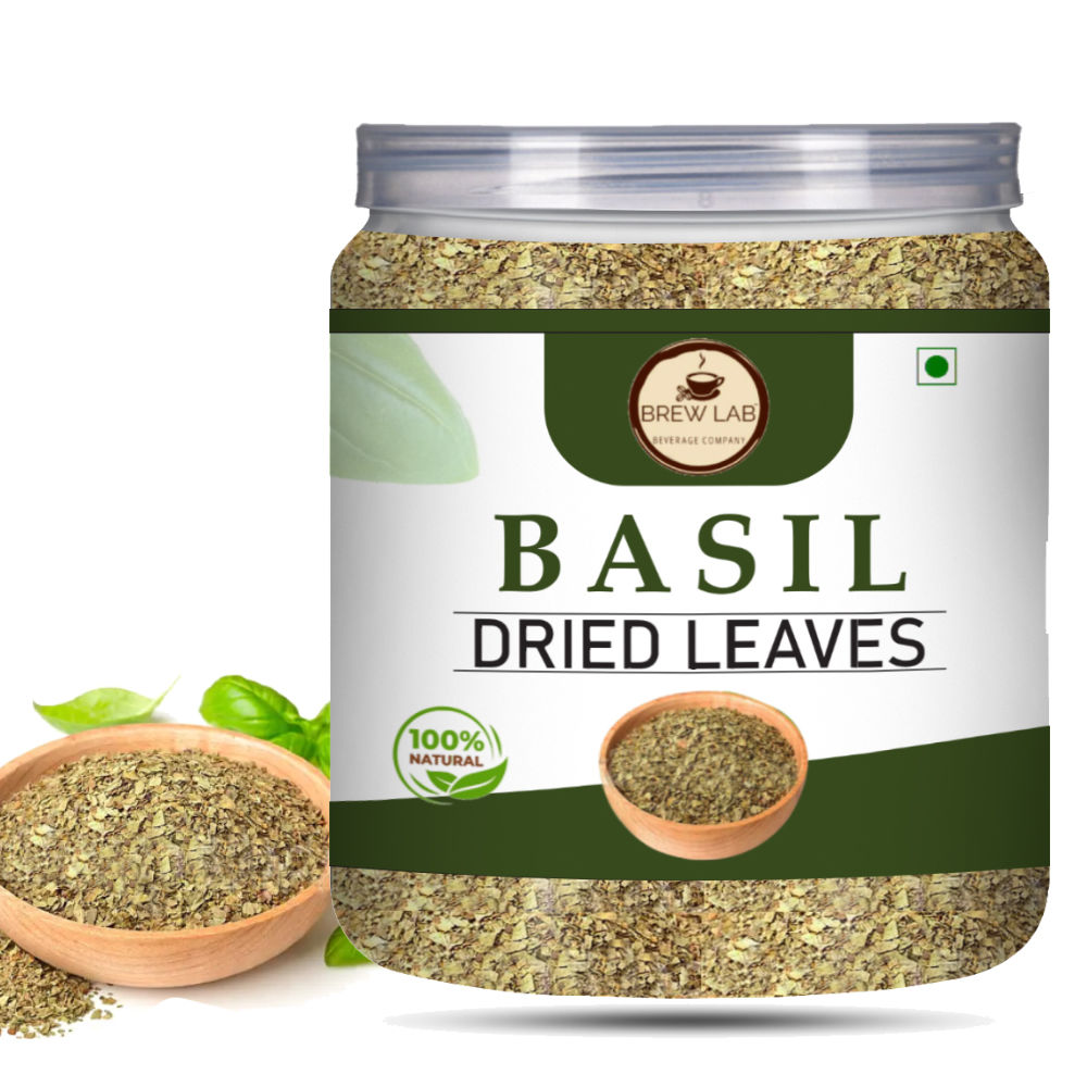 Brew Lab Natural Dried Basil Leaves |For Pasta, Pizza, Italian Salads ...