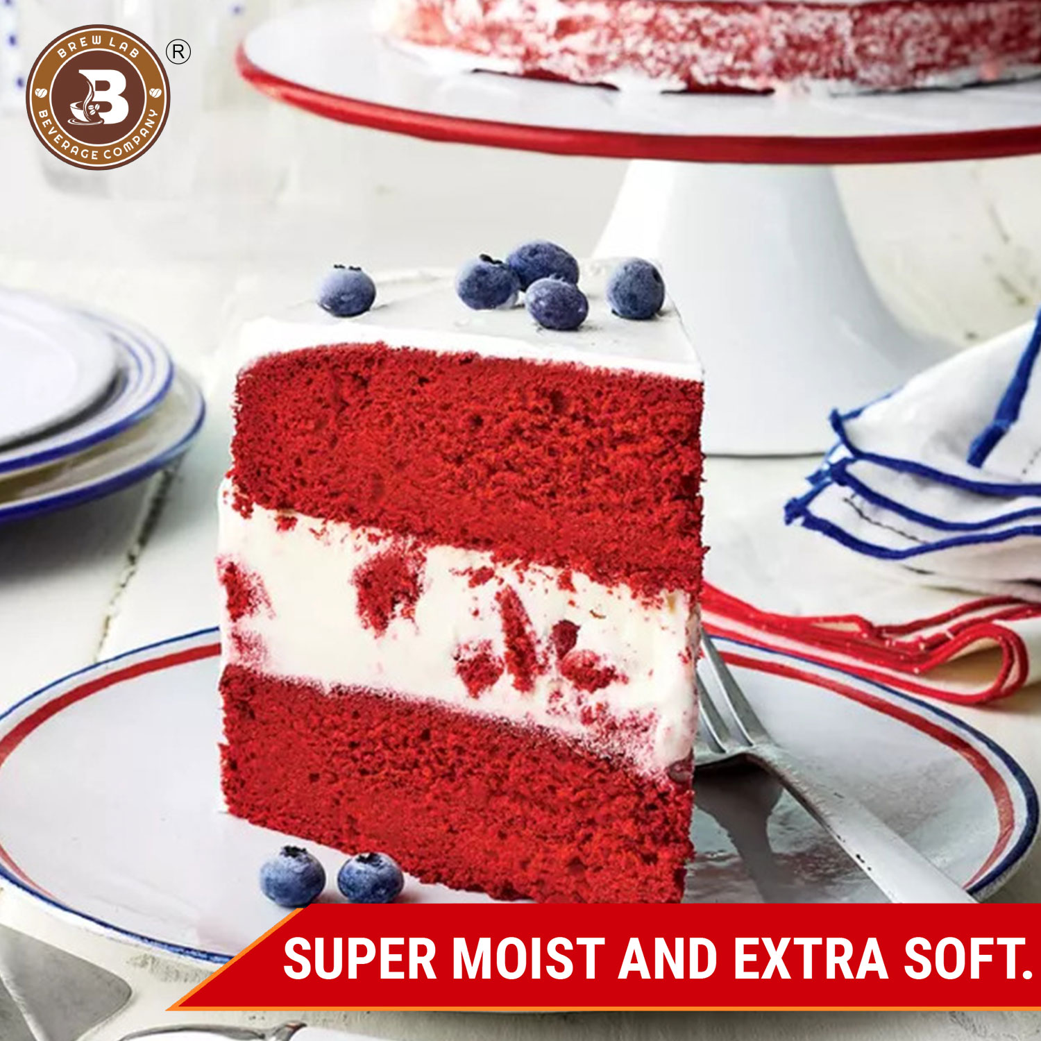 Brew Lab Red Velvet Cake Mix | Super Moist And Extra Soft | Oven Cake ...
